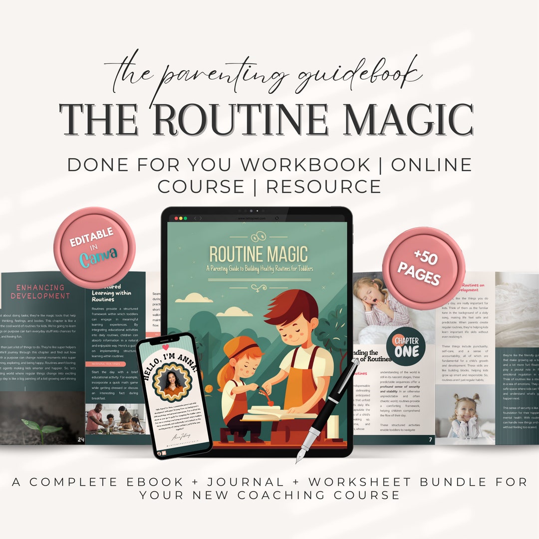 The Routine Magic Workbook Guide for Planning Routine for Your Kids ...
