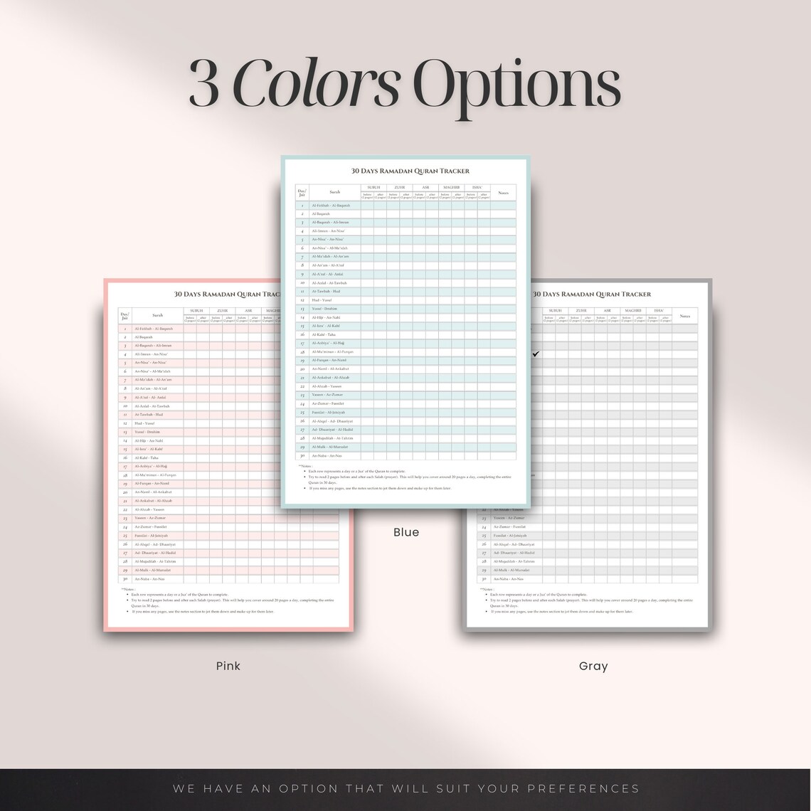 2024 Ramadan Quran Khatam Tracker A4 US Letter Sized Recitation Tracker ...