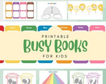 Printable Busy Book for Toddler Quiet Book for Kids Learning Binder ...