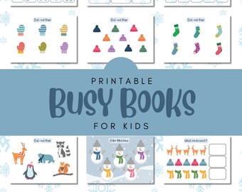 Printable Busy Book for Toddler Quiet Book for Kids Learning Binder ...