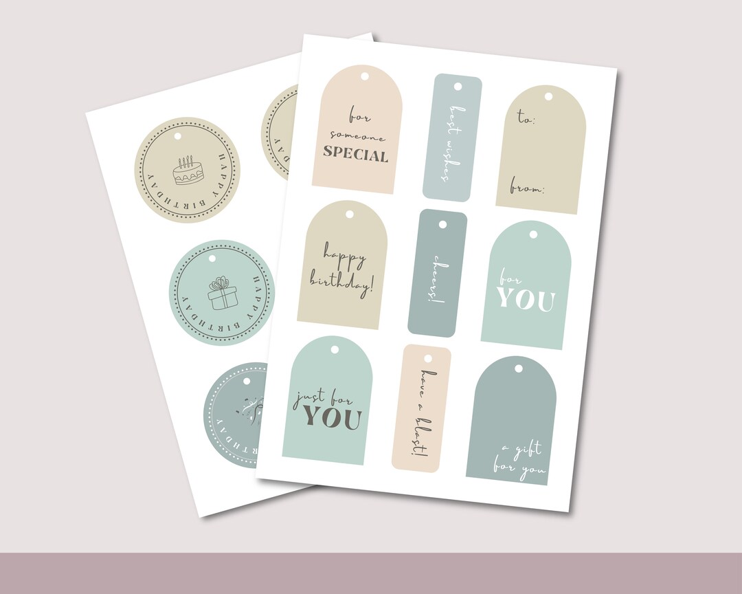 Printable Gift Tags for Birthday Gift Tags Bundle of Gift Tags for Her ...