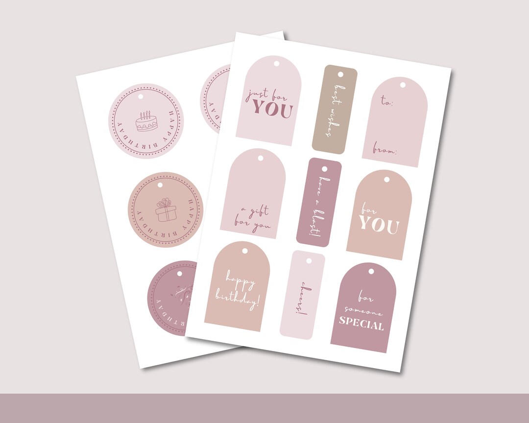 Printable Gift Tags for Birthday Gift Tags Bundle of Gift Tags for Her ...