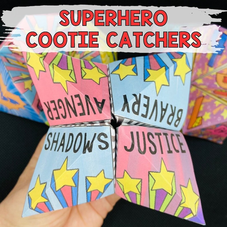 Superhero Cootie Catcher Print and Play Pack - Chatterboxes - Fortune ...
