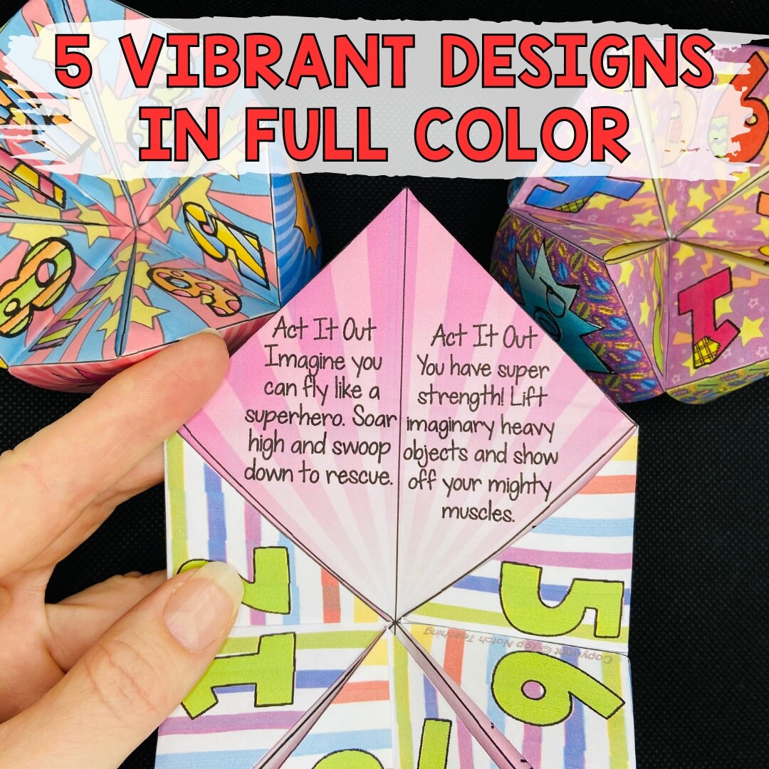 Superhero Cootie Catcher Print and Play Pack - Chatterboxes - Fortune ...