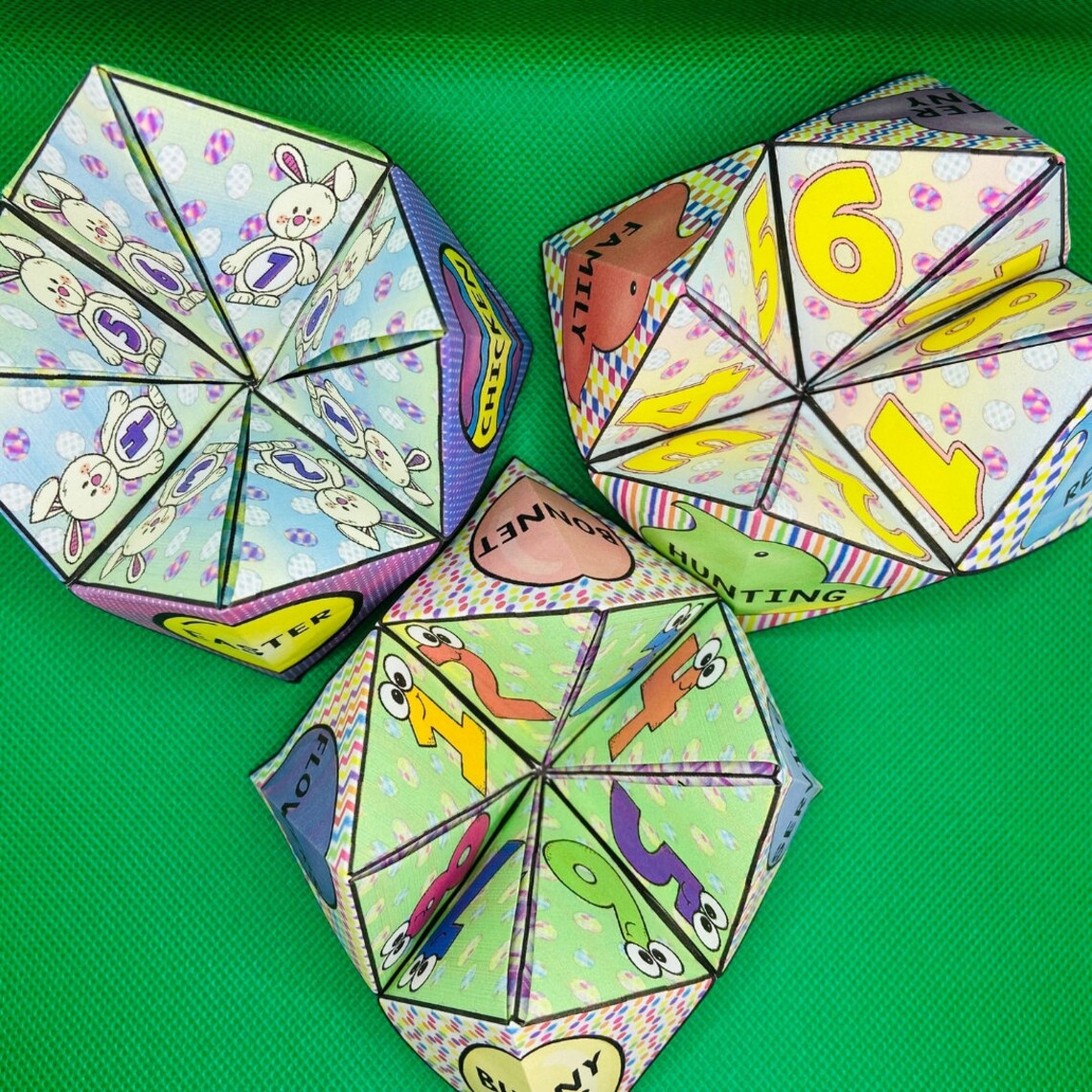 Easter Cootie Catchers Print and Play, Chatterboxes, Fortune Tellers ...