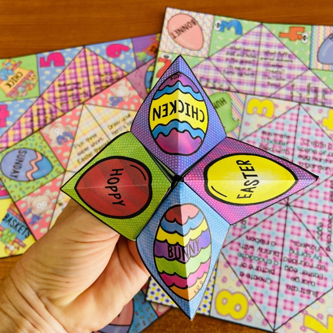 Easter Cootie Catchers Print and Play, Chatterboxes, Fortune Tellers ...