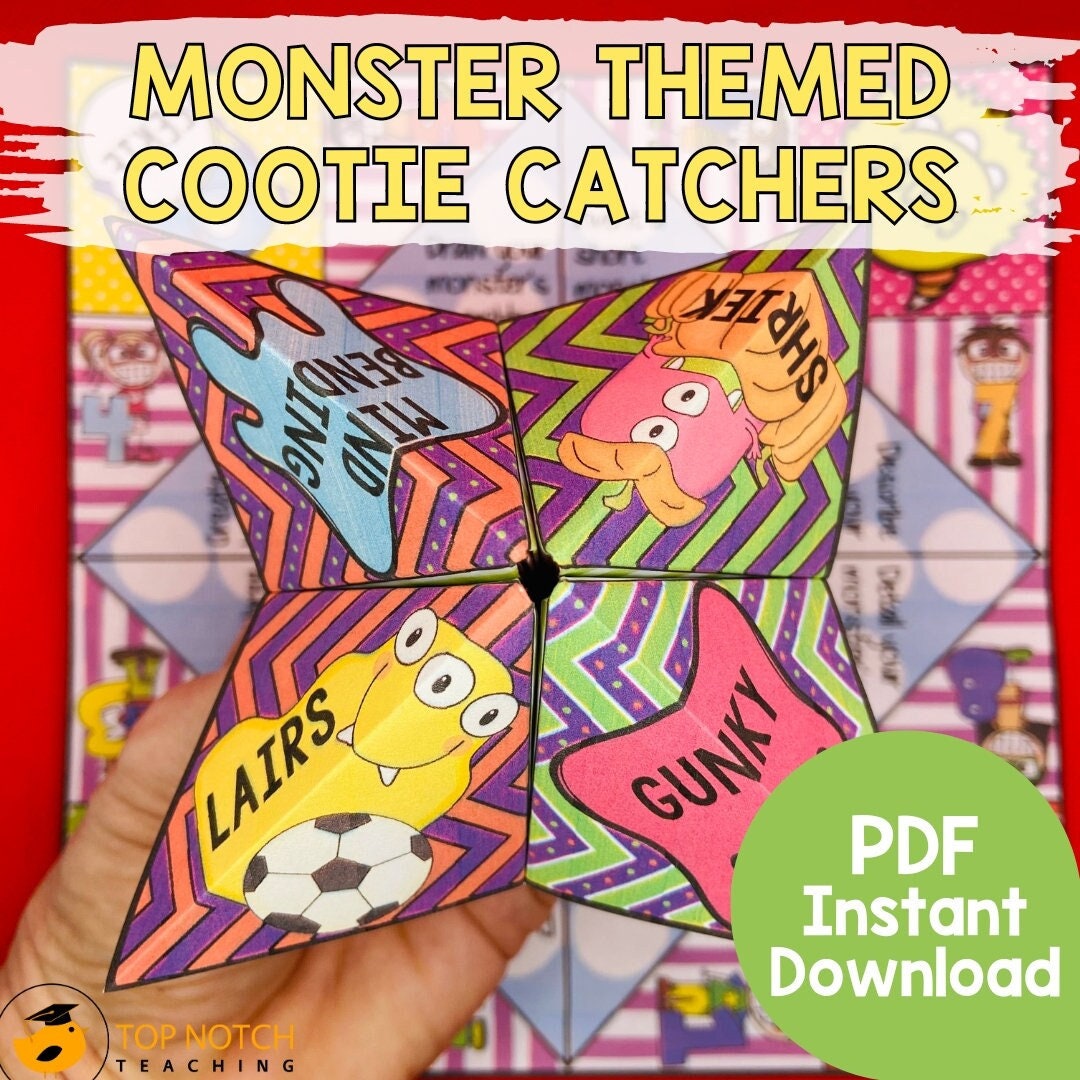 Monster Cootie Catchers, Chatterboxes, Fortune Tellers, Monster Games ...