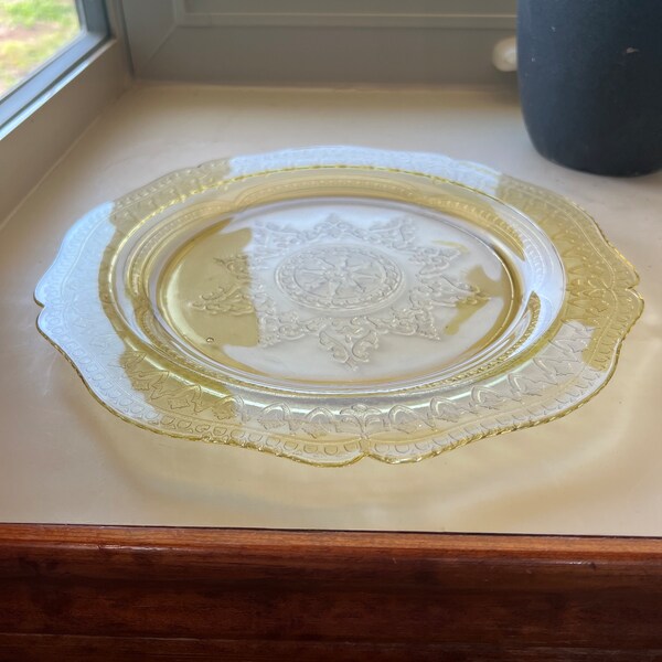 Yellow Glass Plate - Etsy