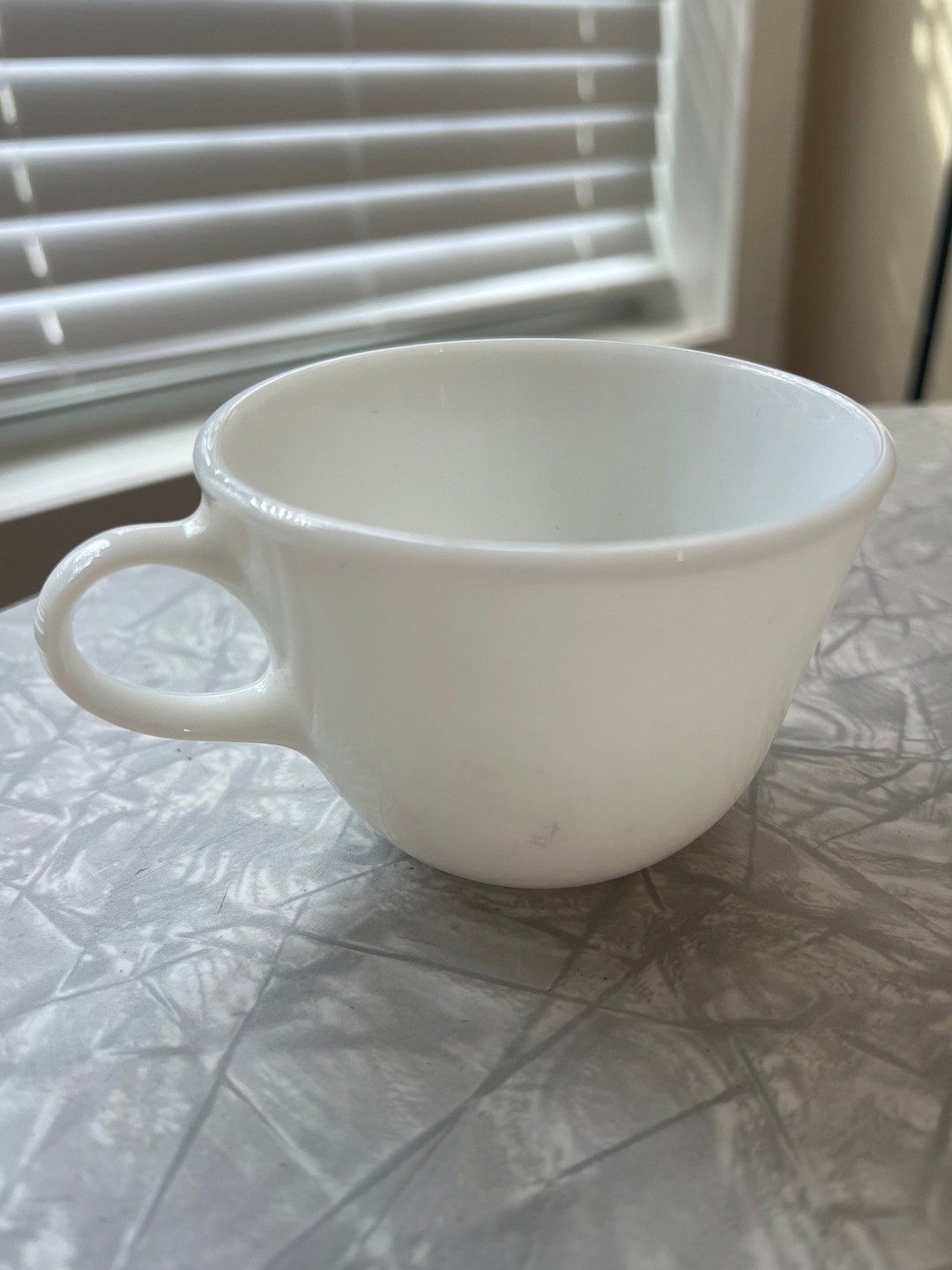 Pyrex White Milk Glass Coffee Cups, Set of Two - Etsy