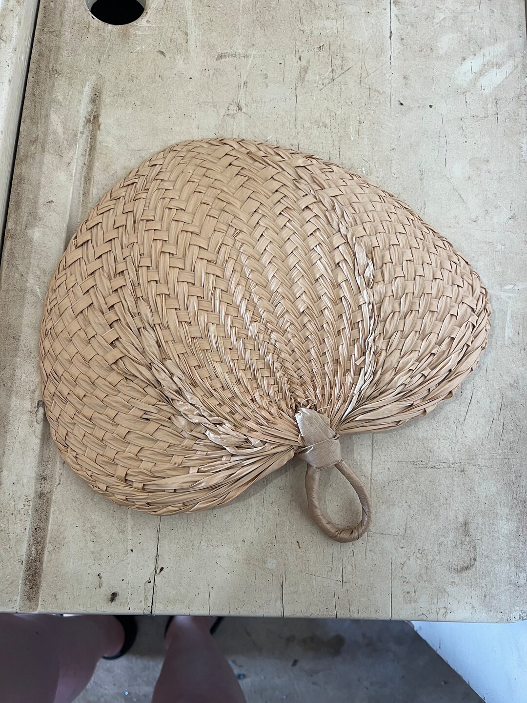 Vintage Rattan Woven Hand Fan Made in Philippines - Etsy
