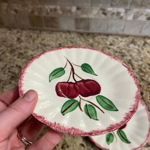 Blue Ridge Souther Pattern Crab Apple Pattern Bread and Butter or Salad ...