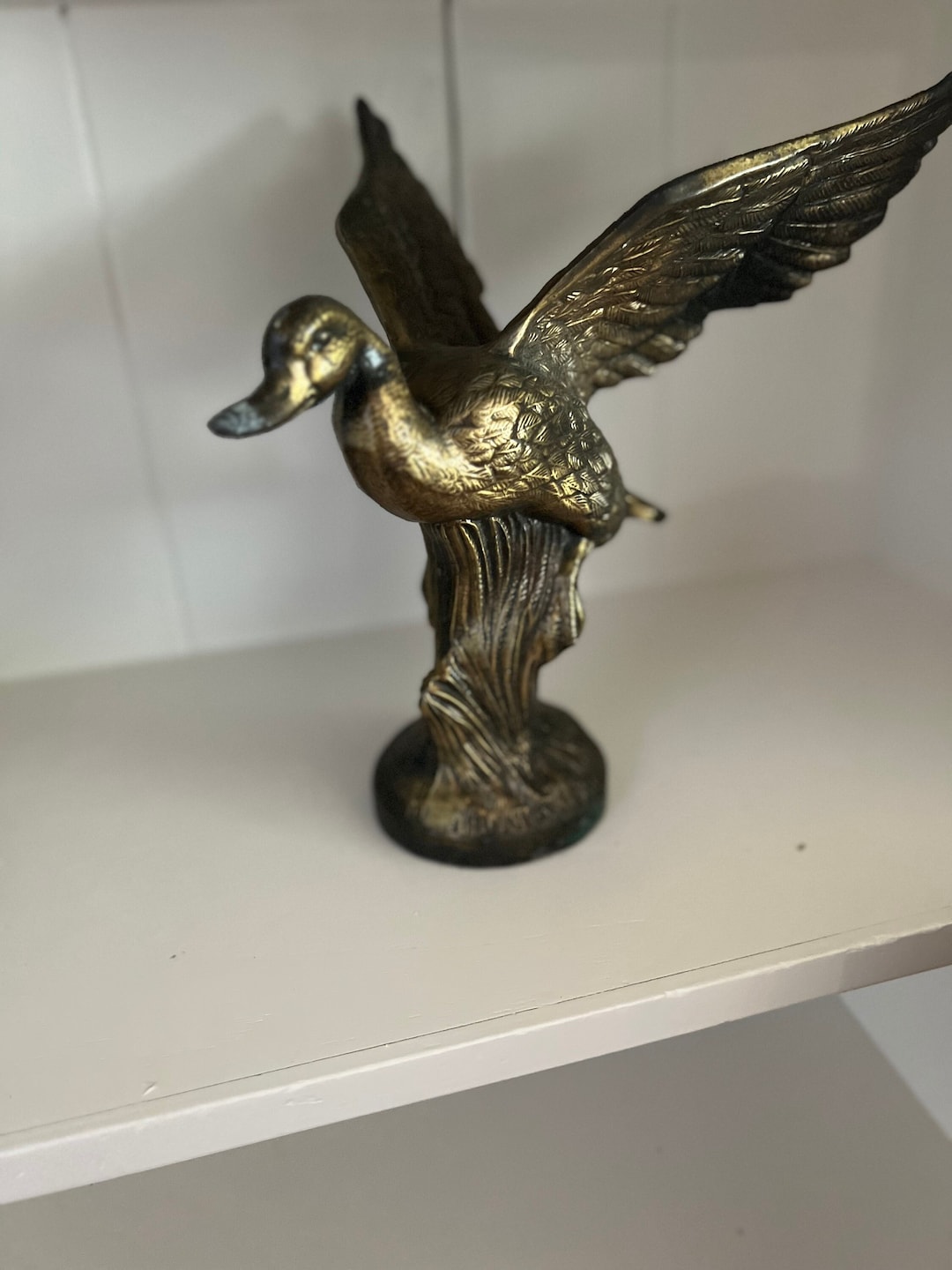 Vintage Solid Brass Flying Duck Figurine, Highly Collected From 60s-70s ...