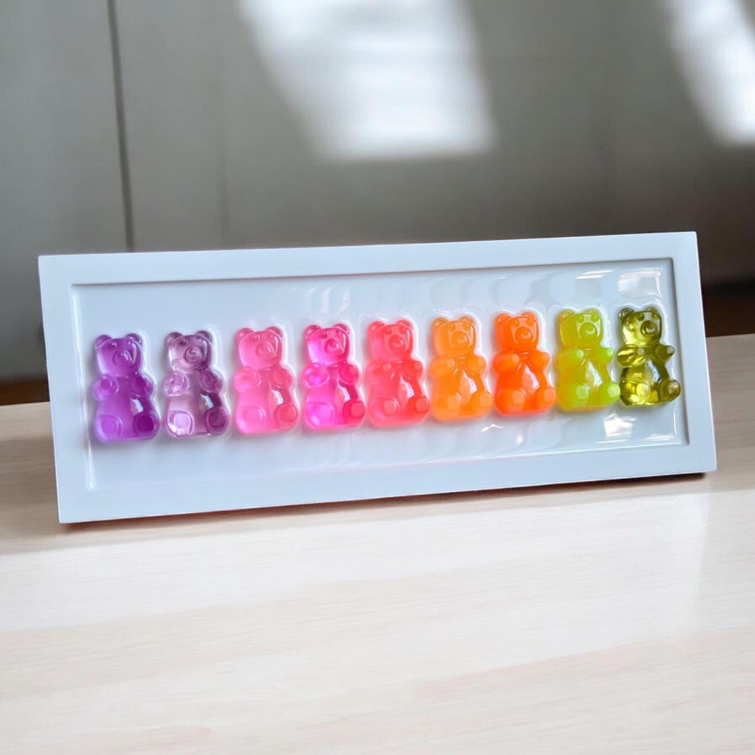 Gummy Bear Resin Art, 3D Candy Wall Decor, Kawaii Gift - Etsy