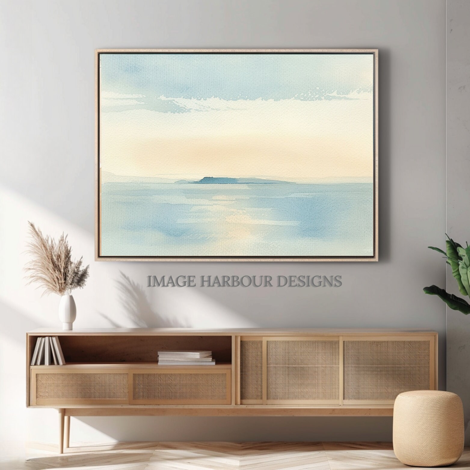 Abstract Ocean View Art Digital Prints| Minimalist Wall Art Set ...