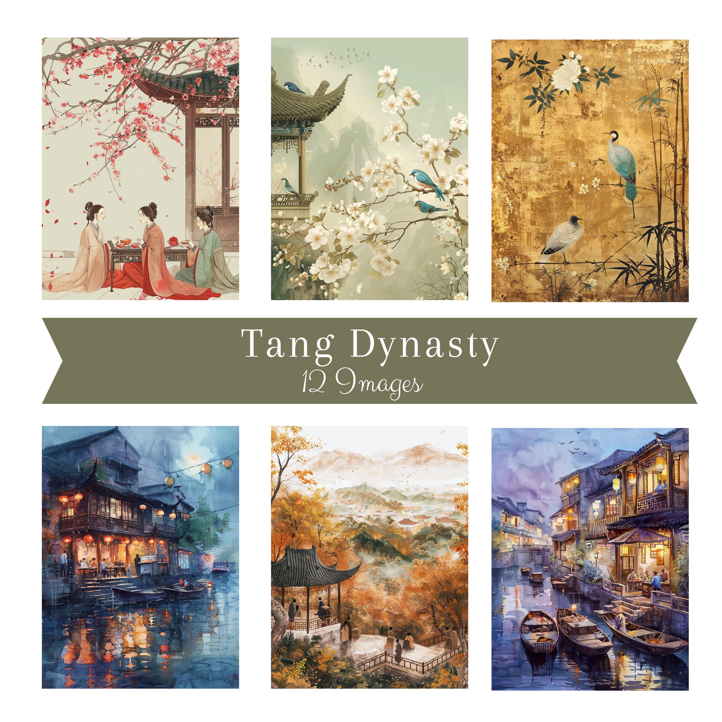 Traditional Tang Dynasty Art Prints | Ancient Chinese Cultural Scenes ...