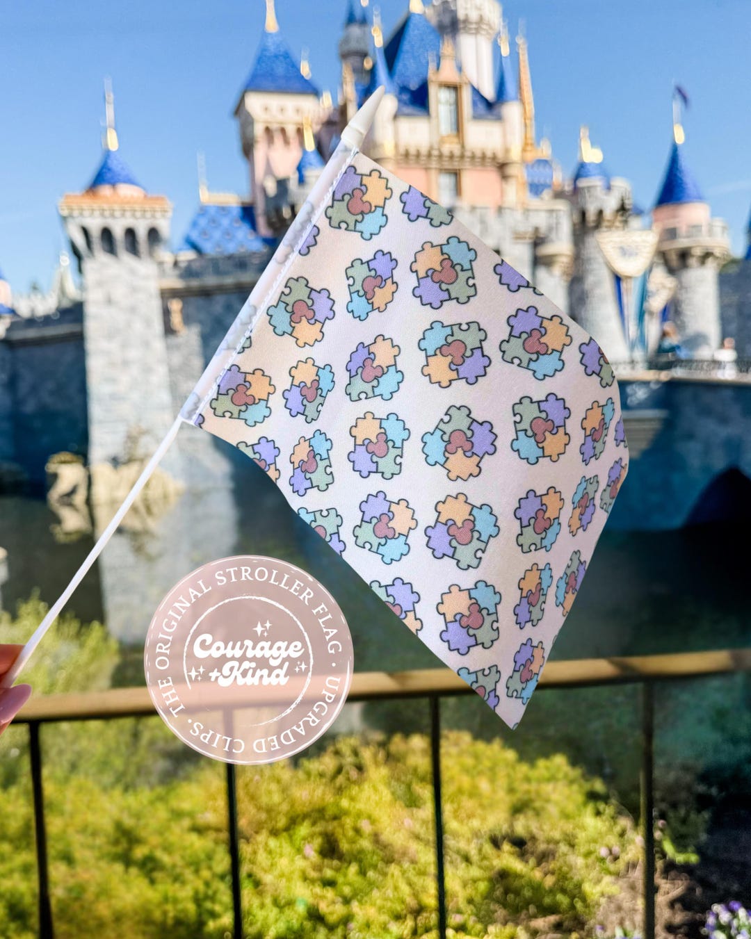 Original Stroller Flag W/ Clip | Autism Magic | Theme Park Accessory ...