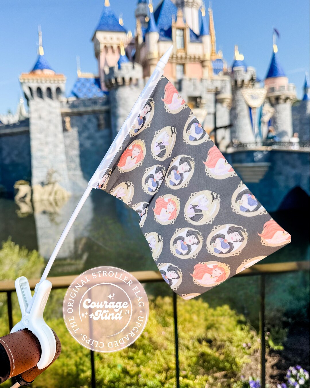 Original Stroller Flag W/ Clip | Princess Villians | Theme Park ...