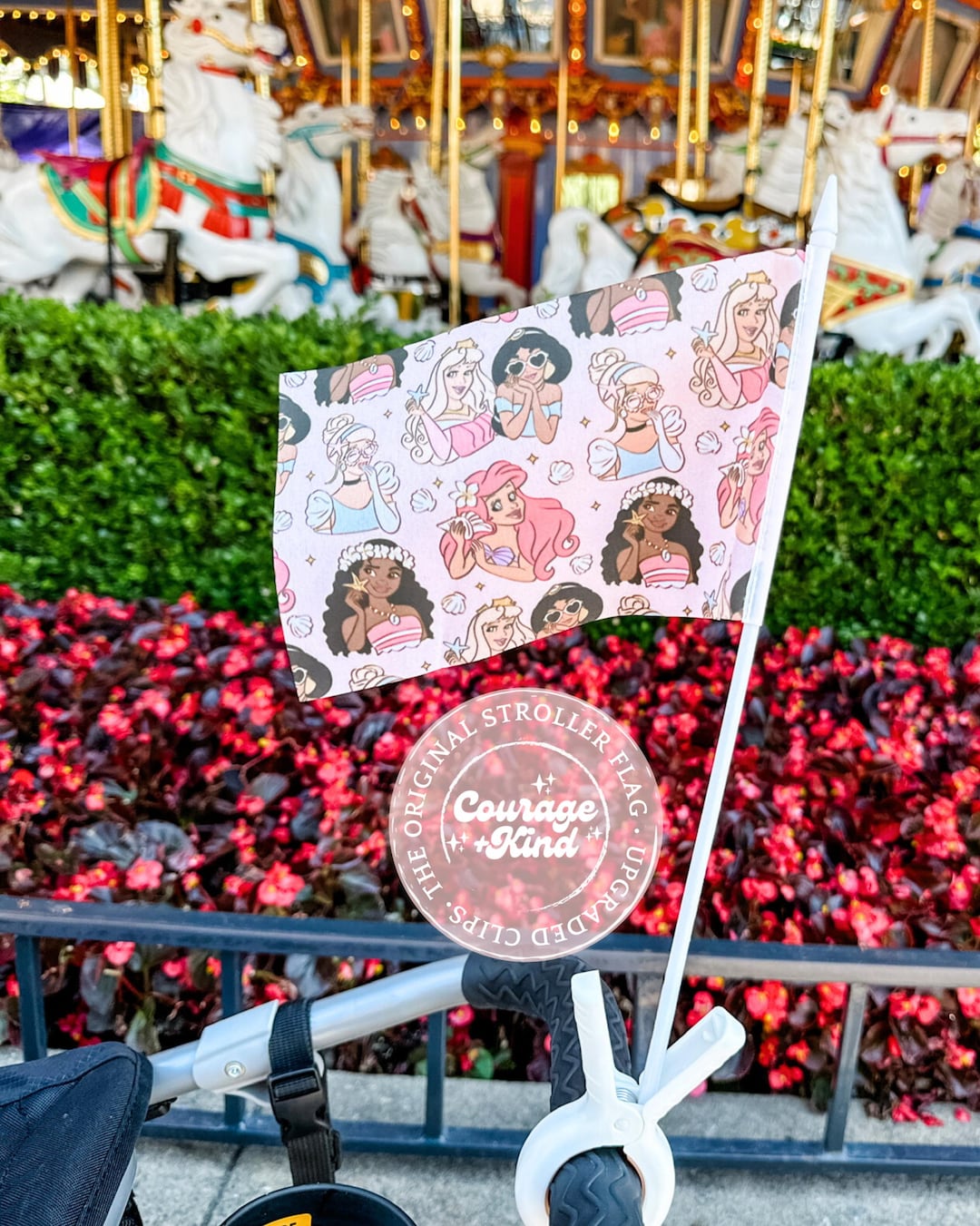 Original Stroller Flag W/ Clip | Princess Squad | Theme Park Accessory ...
