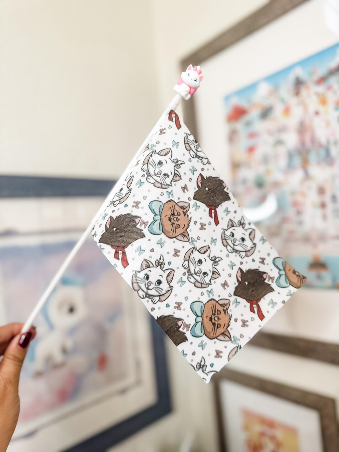 The Original Stroller Flag W/ Clip Cats Park Accessory Disney Park Trip ...