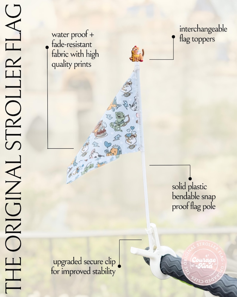 Original Stroller Flag W/ Clip | Sensational Six | Theme Park Accessory ...