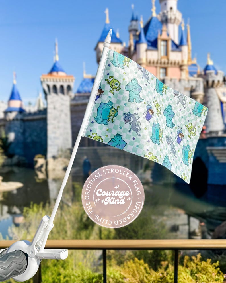 Original Stroller Flag W/ Clip | Monsters | Theme Park Accessory ...