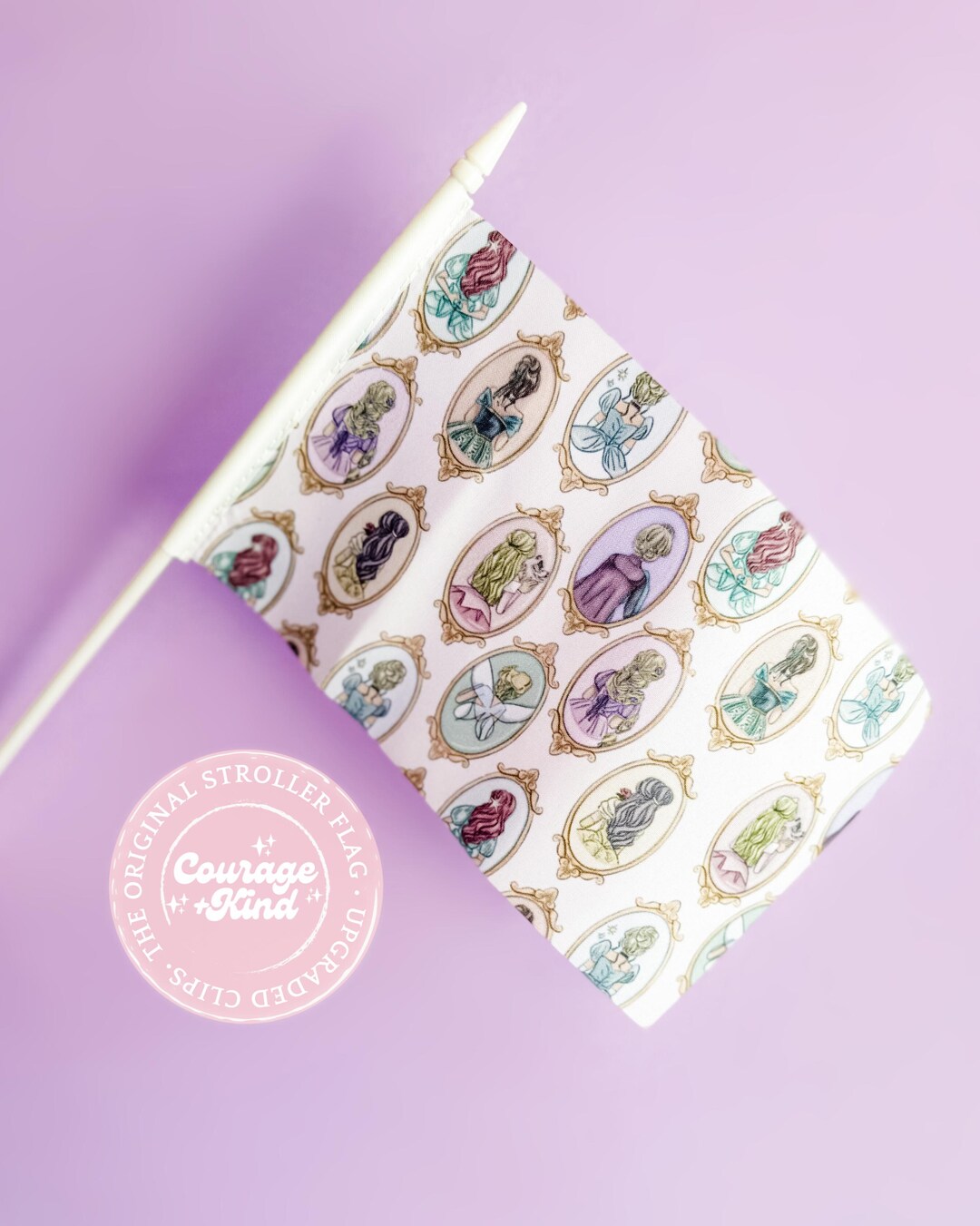 The Original Stroller Flag W/ Clip | Princess Portrait | Park Accessory ...