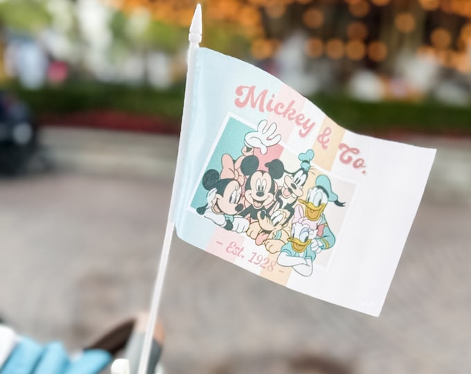 Mini Stroller Flag With Clip Park Accessory Disney Park Trip Stroller ...