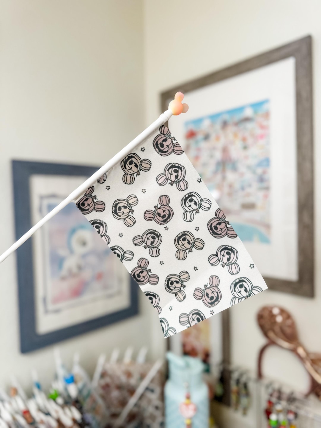 Mini Stroller Flag With Clip & Glow in the Dark Topper | Pink Pumpkin ...