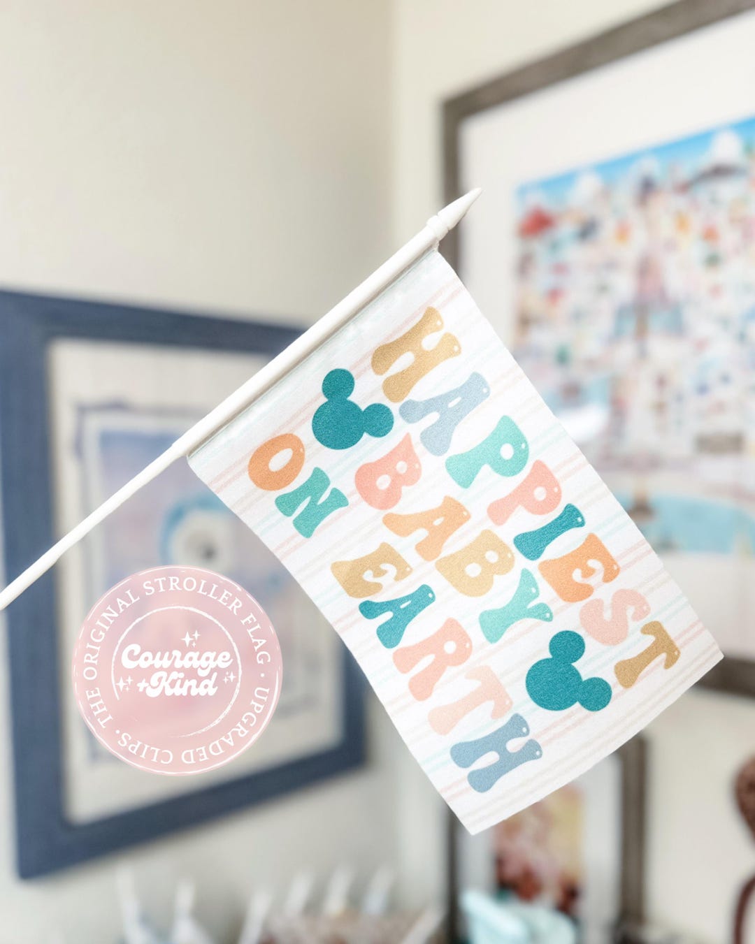 Original Stroller Flag W/ Clip | Happiest Baby on Earth | Theme Park ...