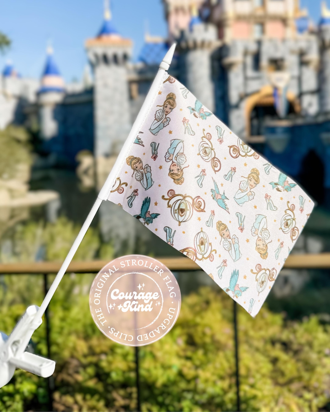 The Original Stroller Flag W/ Clip | Glass Princess | Theme Park Trip ...