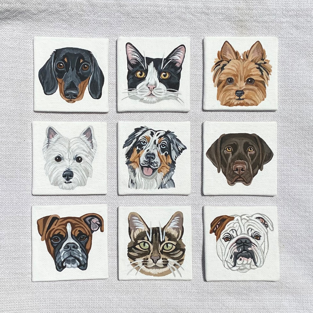 Custom Hand Painted Pet Magnet - Etsy