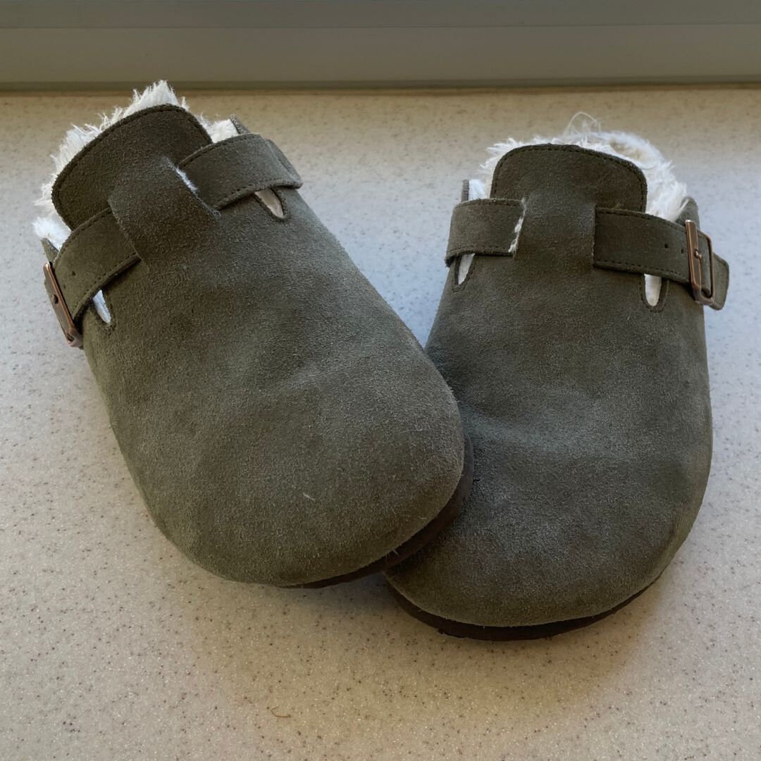 Clogs Suede Effect Boston Mule fluffy Edition - Etsy