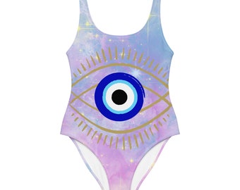 Evil Eye One-piece Swimsuit , Retro Bathing Suit, Third Eye Swimsuit ...