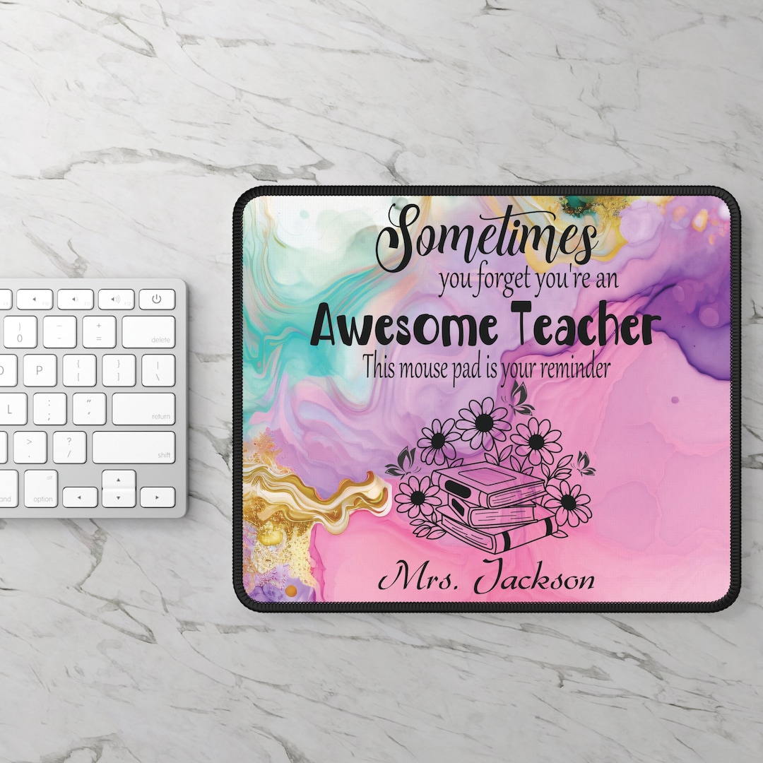 Personalized Inspirational Mouse Pad Awesome Pink Mousepad Small Desk ...