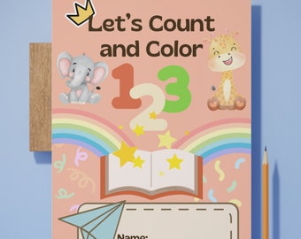 Count and Color Book - Etsy