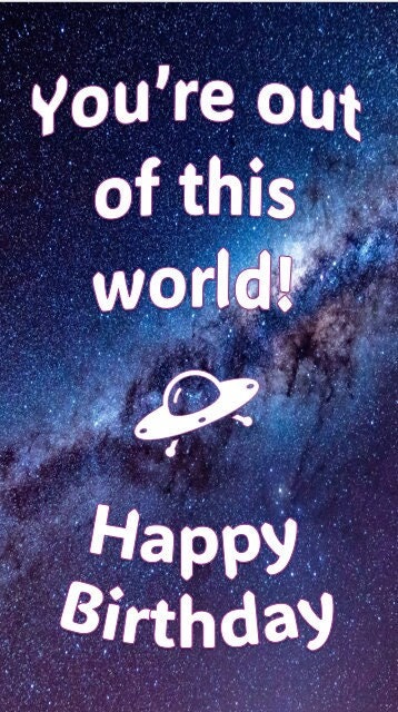 Happy Birthday Digital Birthday Card | Paperless | Blue | Black ...