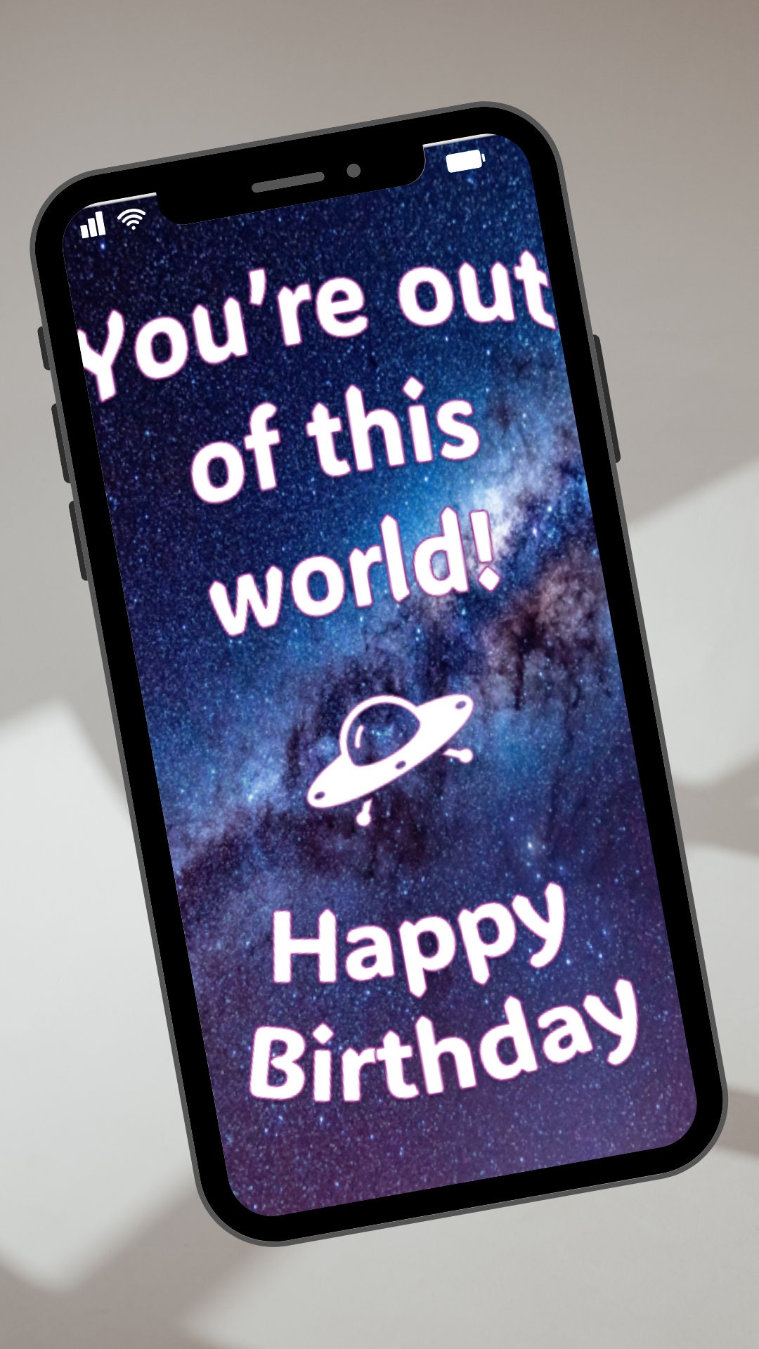Happy Birthday Digital Birthday Card | Paperless | Blue | Black ...