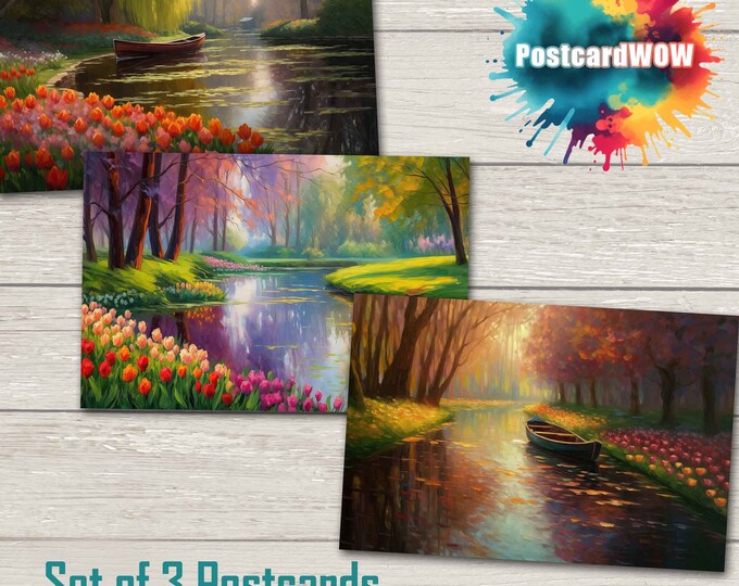 Vintage Flower Postcard Set Set of 25 Postcards Floral Illustrations ...