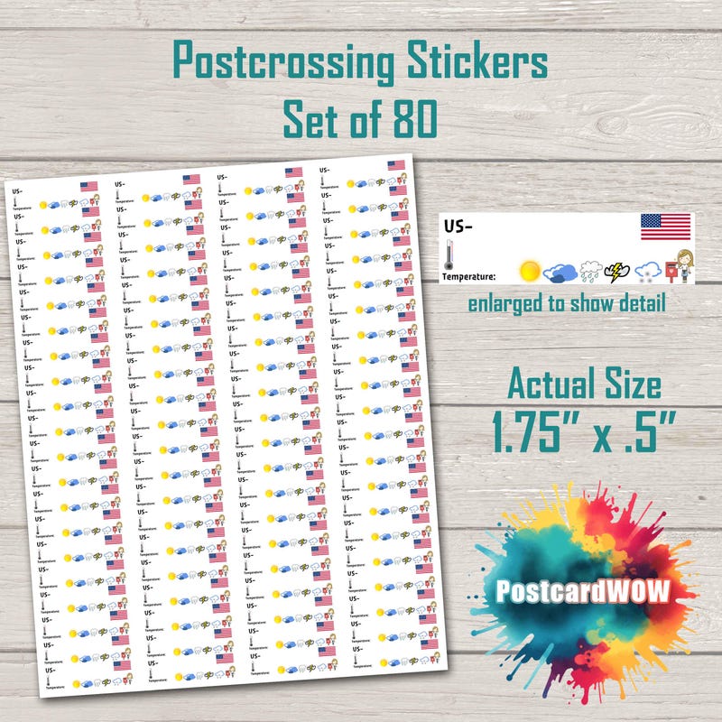Postcrossing Sticker - Etsy