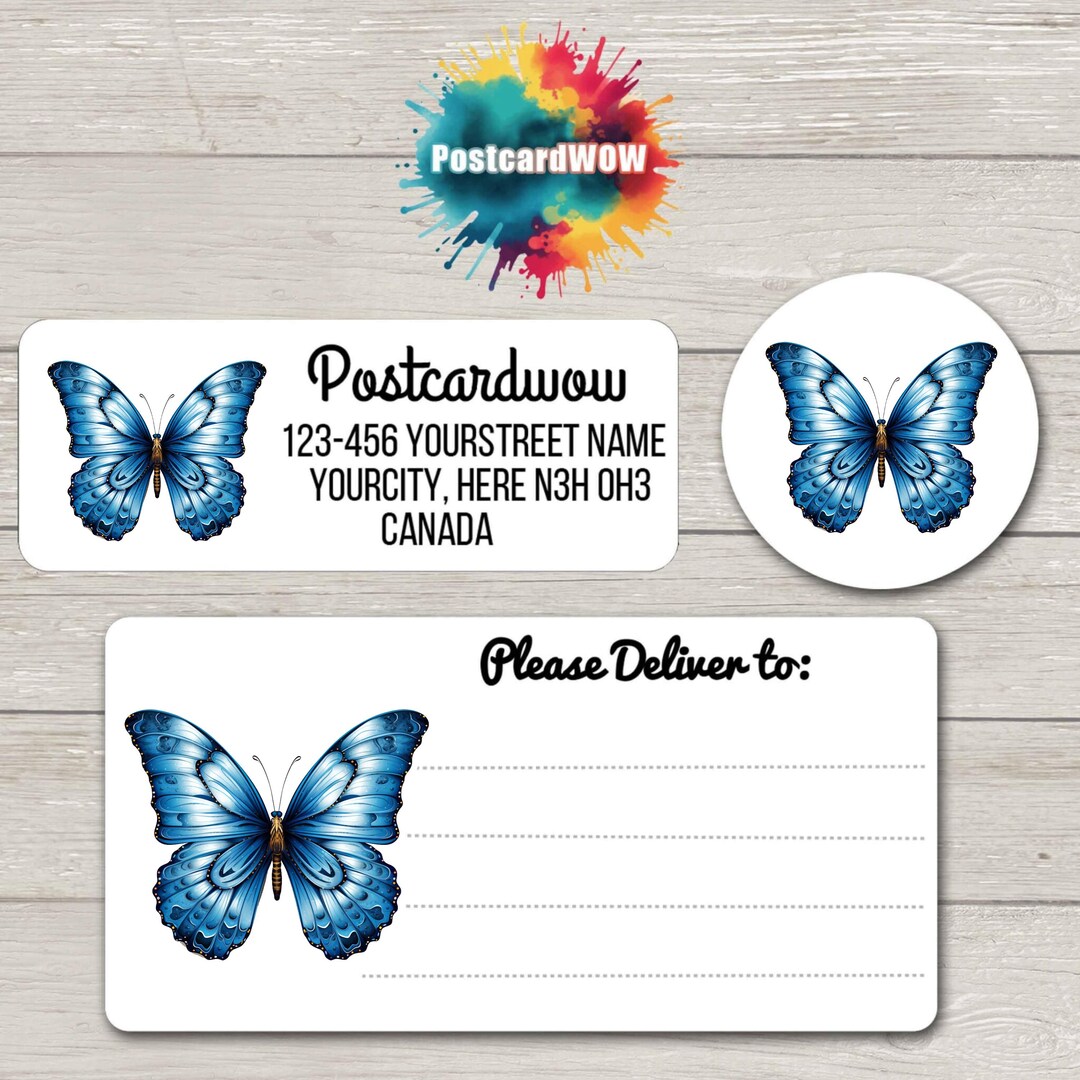 Steampunk Butterfly - Return Address Labels - Sheets of 30 Adhesive ...