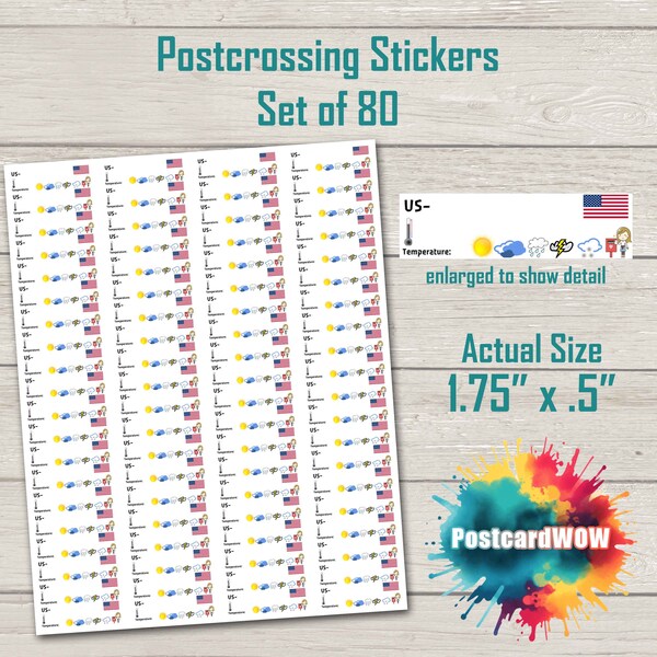 Postcrossing Sticker - Etsy