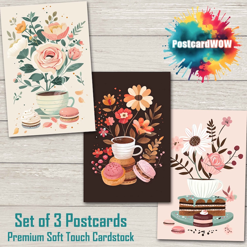 Coffee Art Postcards - Etsy