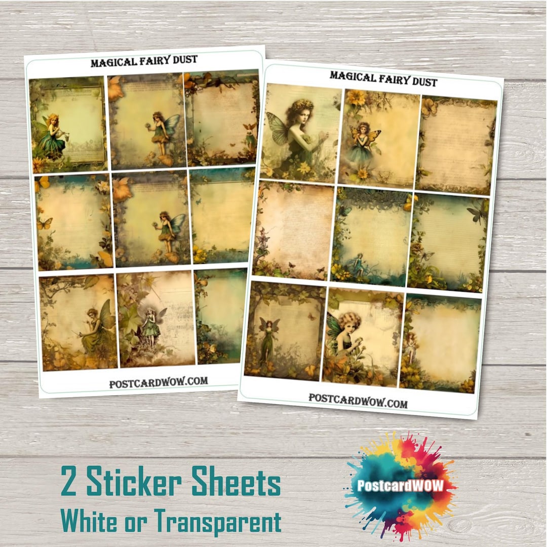 Fairy Dust Sticker Set: Scrapbook, Planner Stickers (5x7, Set of 2) - Etsy