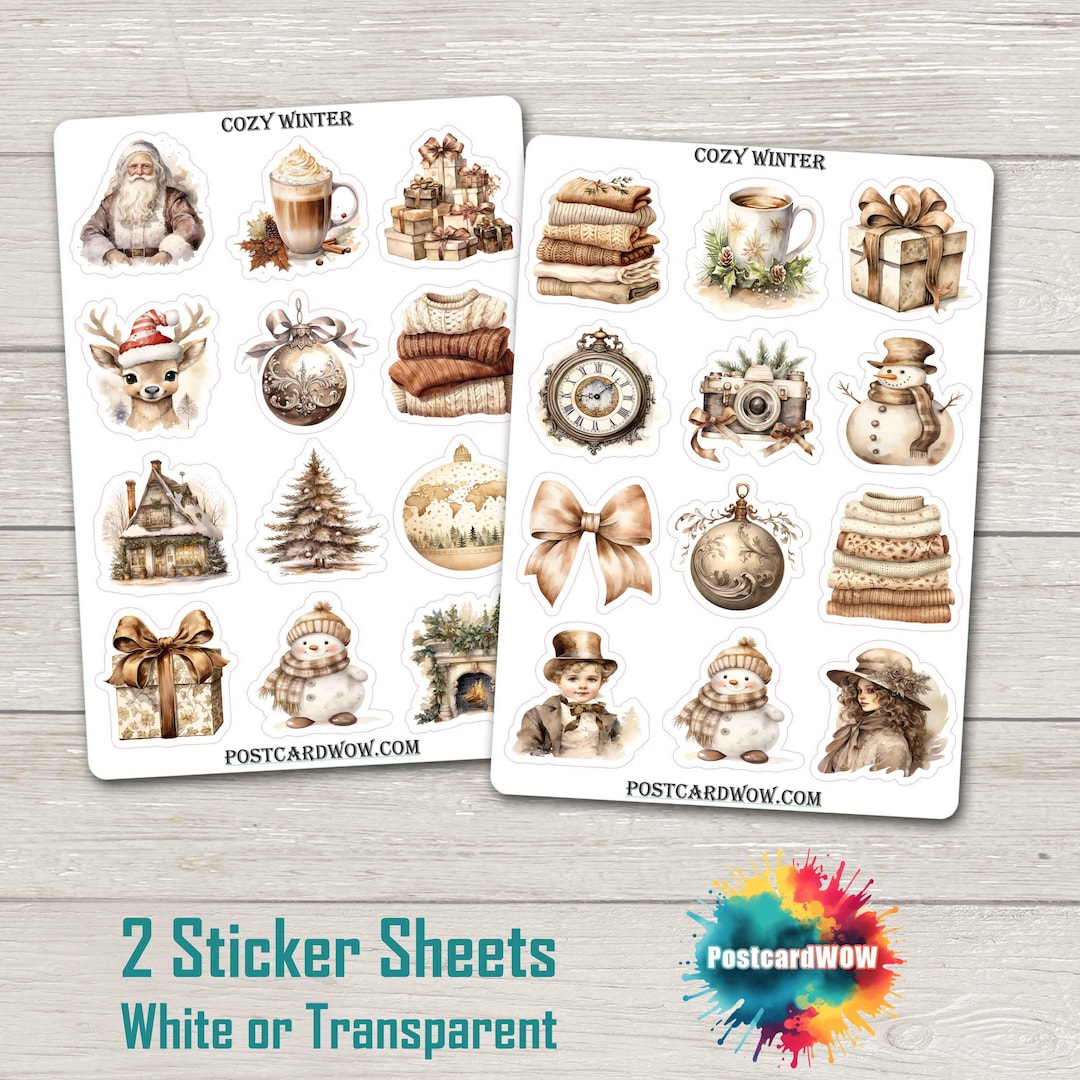 Cozy Winter Sticker Sheets - Etsy