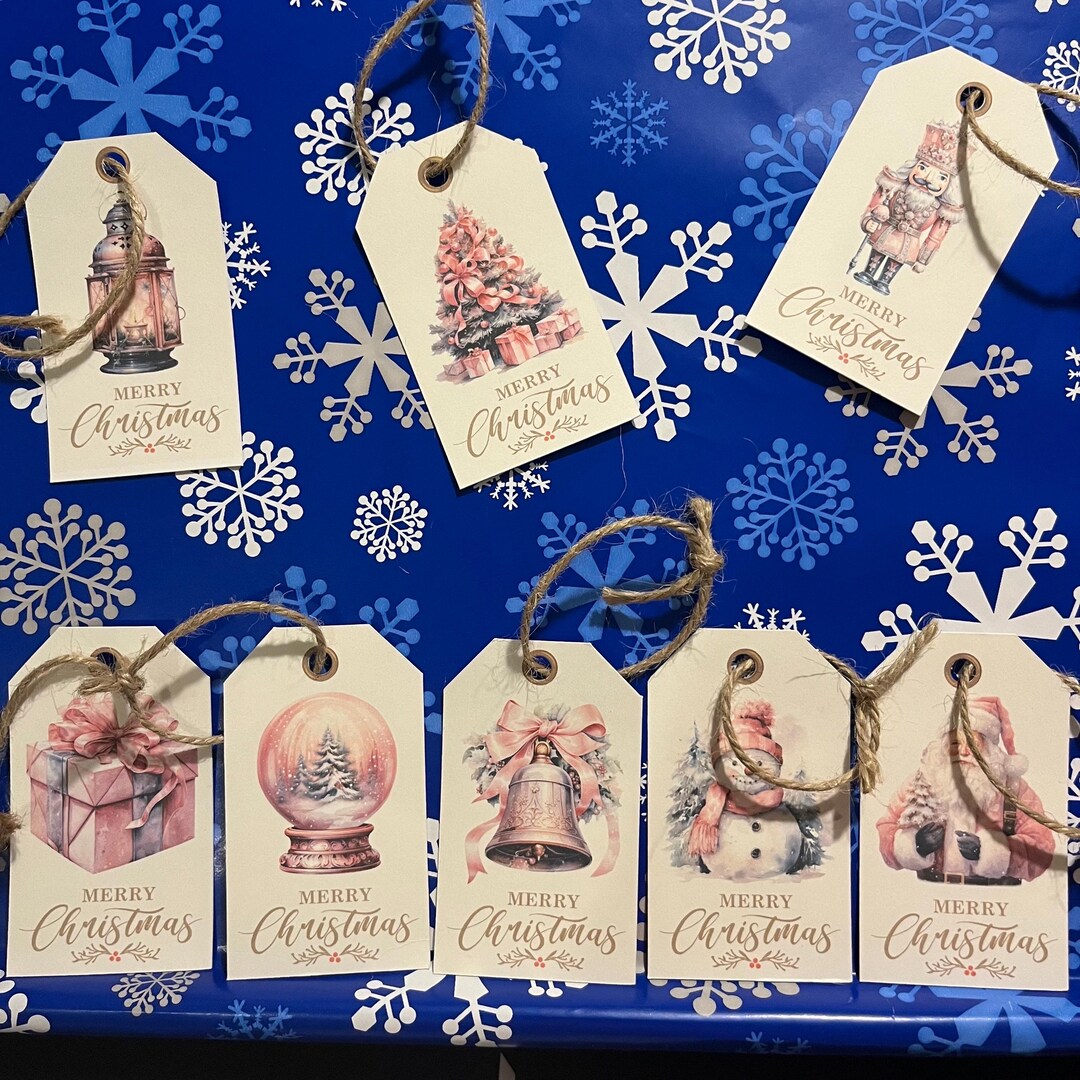 Christmas Santa Tags Set of 8 - Gifts - Bags - Presents - Gift Exchange ...