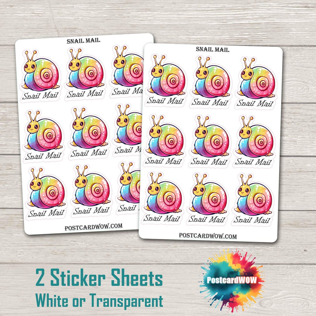Snail Mail - Happy Mail Stickers - Penpals - Lettermail - Postcrossing ...