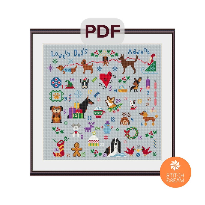 Cross Stitch Dogs - Etsy