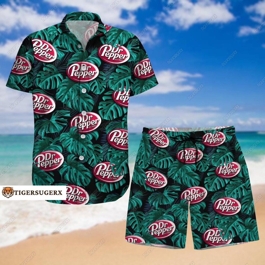 Dr Pepper Button Shirt, Dr Pepper Hawaiian Shirt, Dr Pepper Beach ...