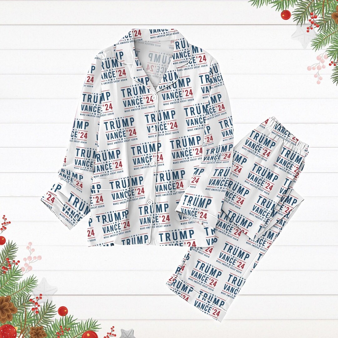 Trump Vance 24 Pajamas Set, President Trump Holiday Pajamas, Republican ...