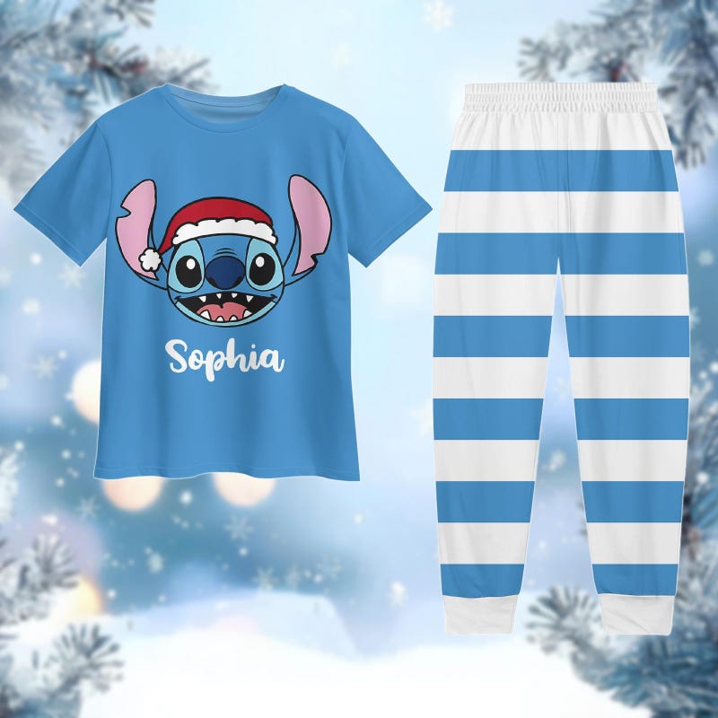 Stitch and Angel Pajamas - Etsy